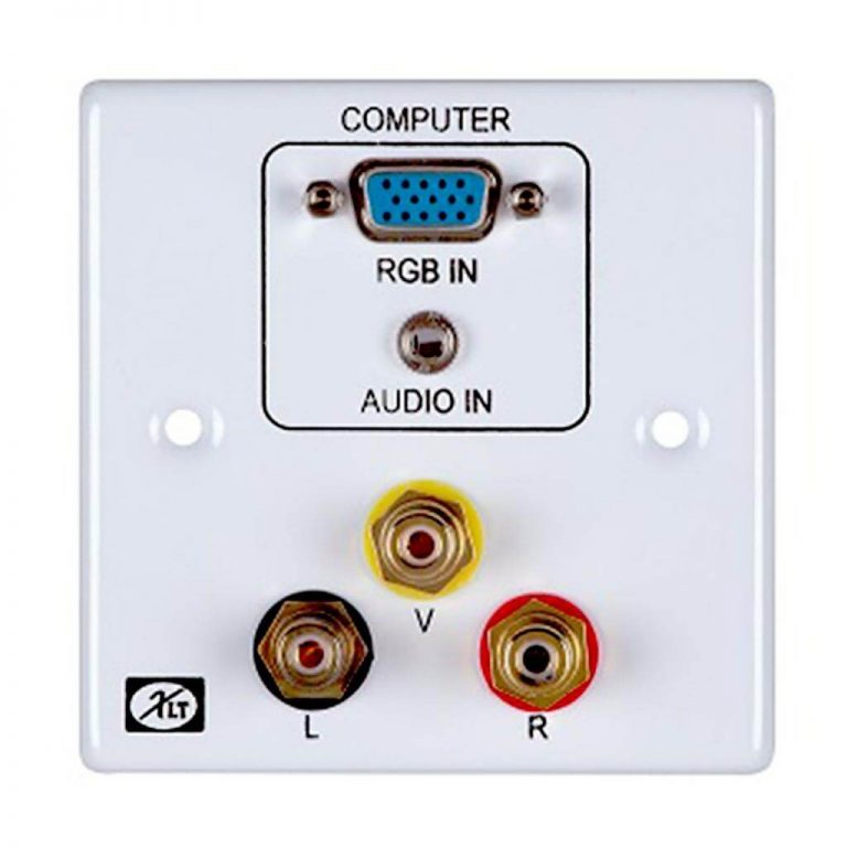 RP-9090 VGA Audio RCA Receptacle Plate - XLT SYSTEMS