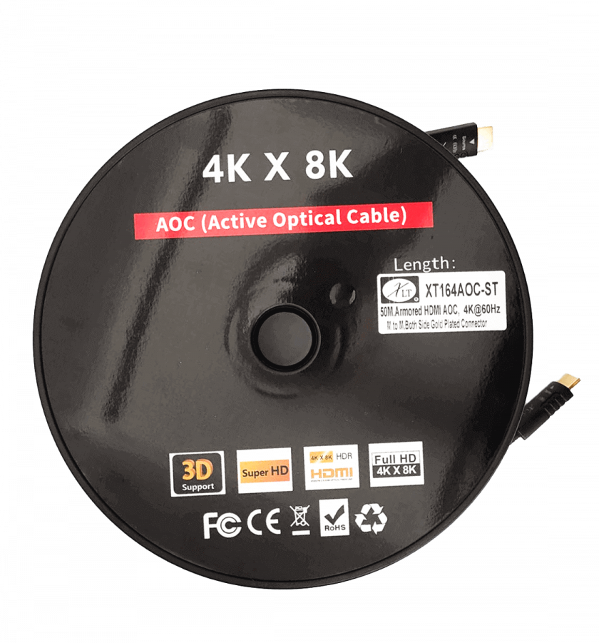 HDMI Cable (Armoured Active Optical) 10m, 15m, 20m, 30m, 50m - XLT SYSTEMS