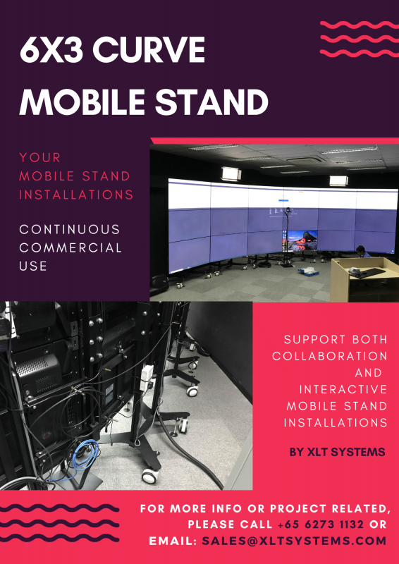 6x3 Curve Mobile Stand - XLT SYSTEMS